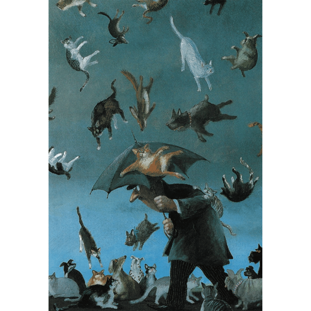 Postkarte "It's Raining Cats And Dogs" | Sir Mittens