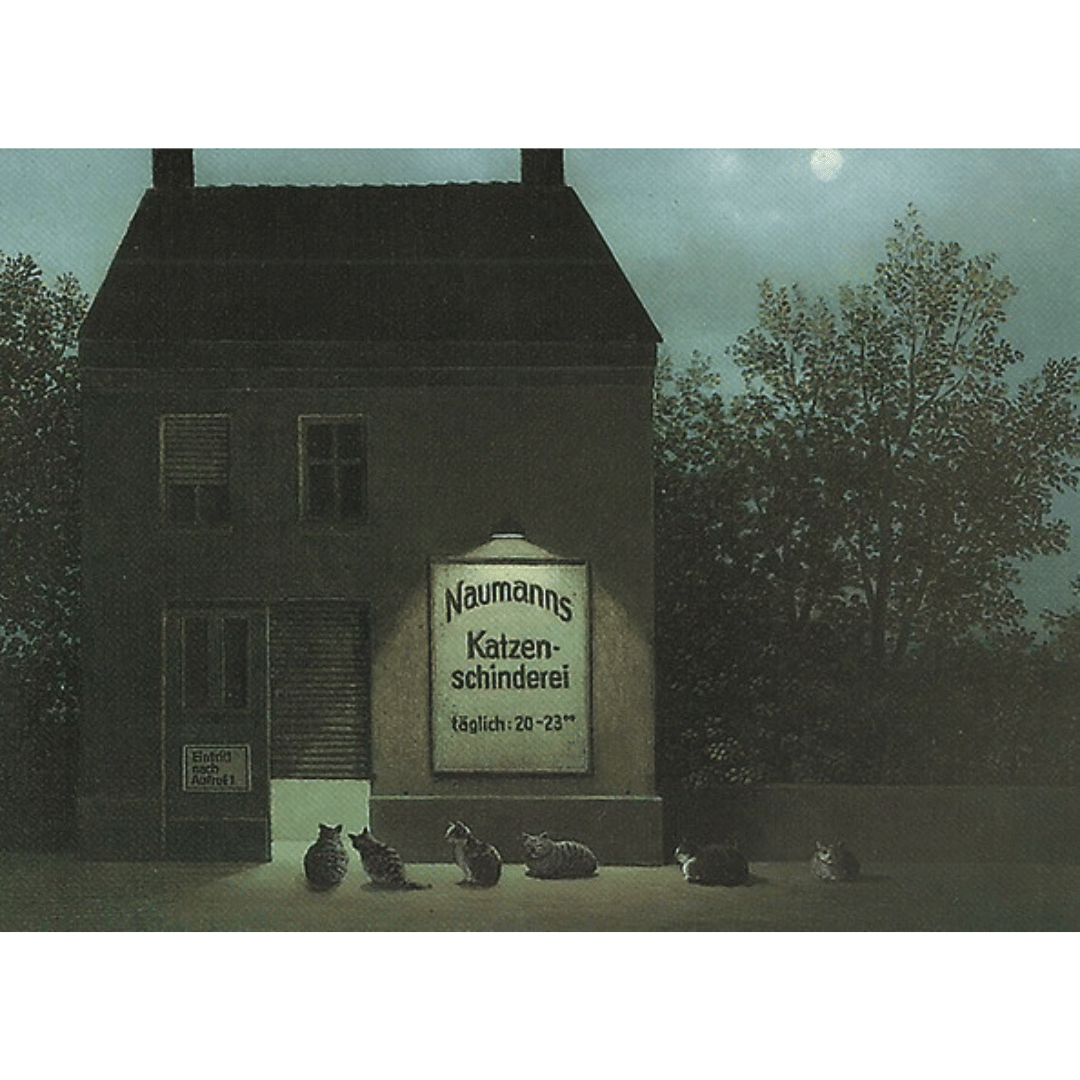 Postkarte "Naumanns Katzenschinderei" | Sir Mittens