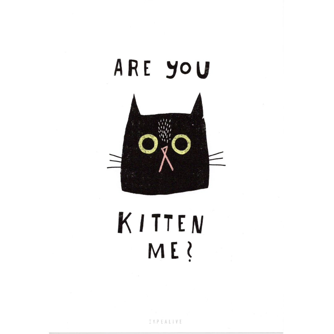 Postkarte "Are You Kitten Me?" | Sir Mittens