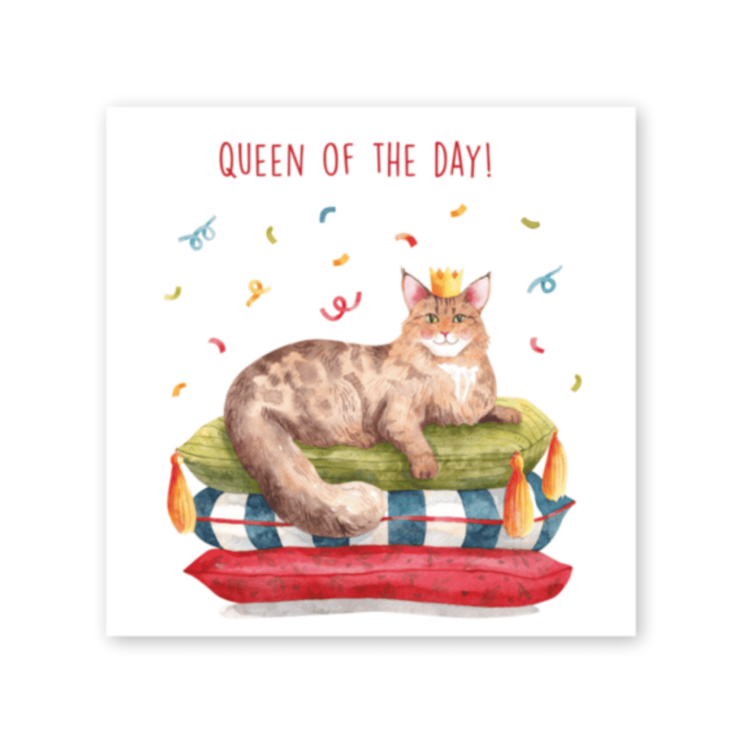 Grußkarte "Queen of the Day" | Sir Mittens