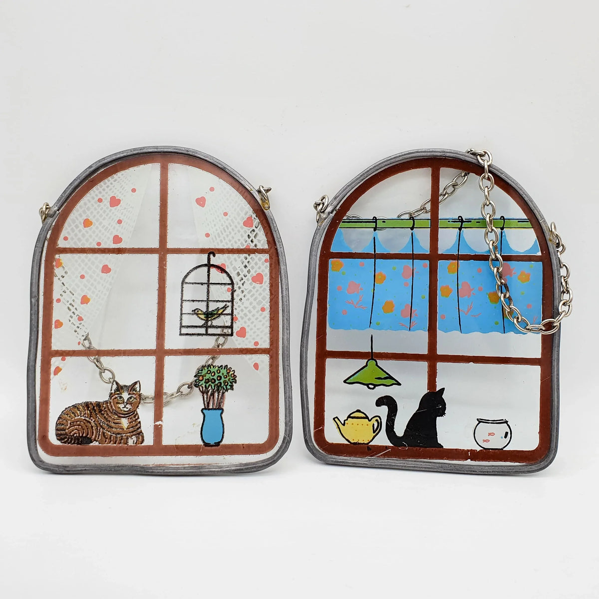 Window pictures with cat motif, 2 variants | Sir Mittens